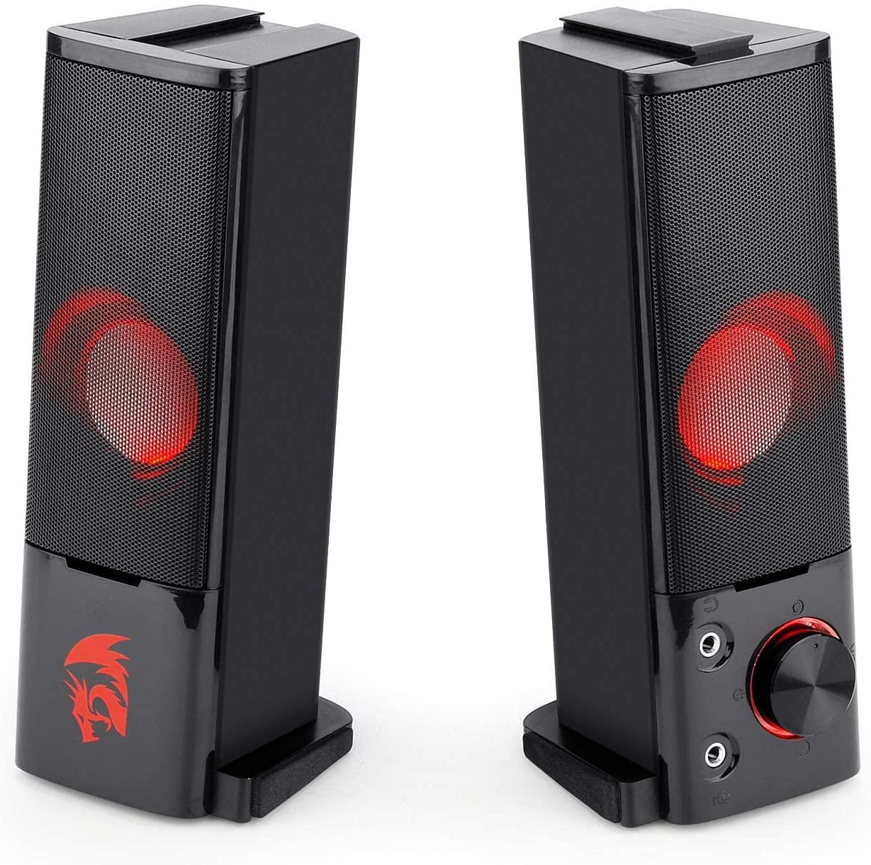 Redragon Orpheus 2.0 Channel Stereo 2-in-1 Gaming Soundbar Speakers Red ...
