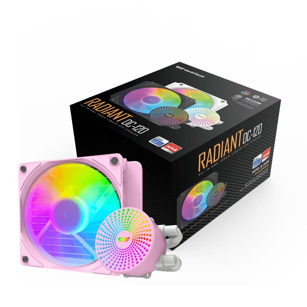 Netcodex.ph: Darkflash Radiant DC120 Pink 120mm AIO Liquid CPU Cooler ...