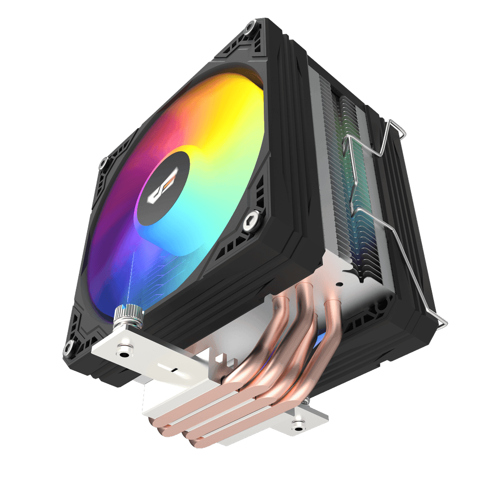 Darkflash M400 Plus Black ARGB CPU Air Cooler 4 Heatpipes 120mm Hydro ...