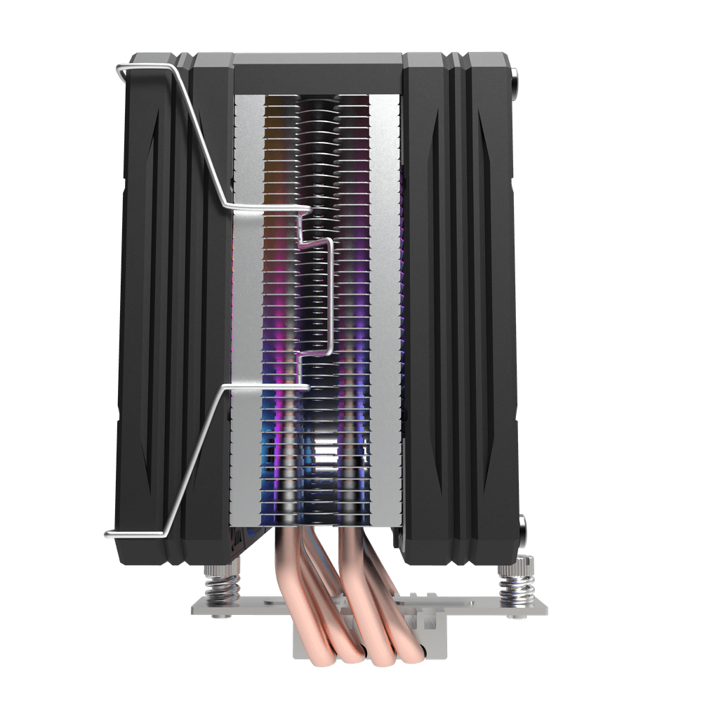 Netcodex.ph: Darkflash E400 Plus Black ARGB CPU Air Cooler Digital Display 4 Heat Pipes ...