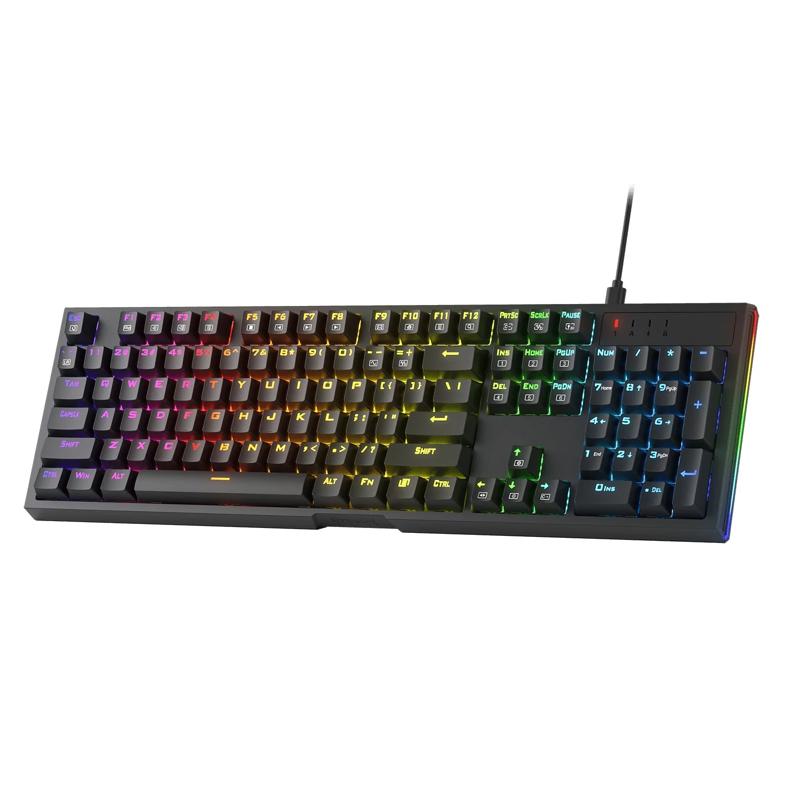 Redragon Argo 104 Key Aluminum Mechanical Gaming Keyboard Red Switch ...