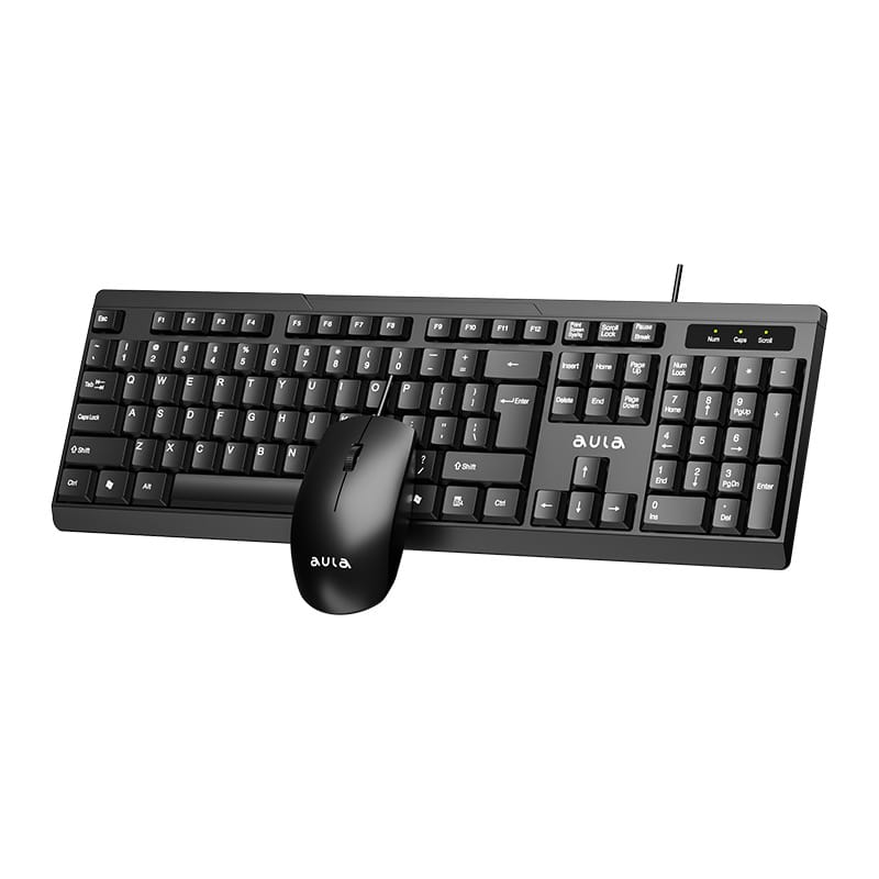 Aula Wired Keyboard and Mouse Combo - Multimedia - 1200 DPI - USB ...