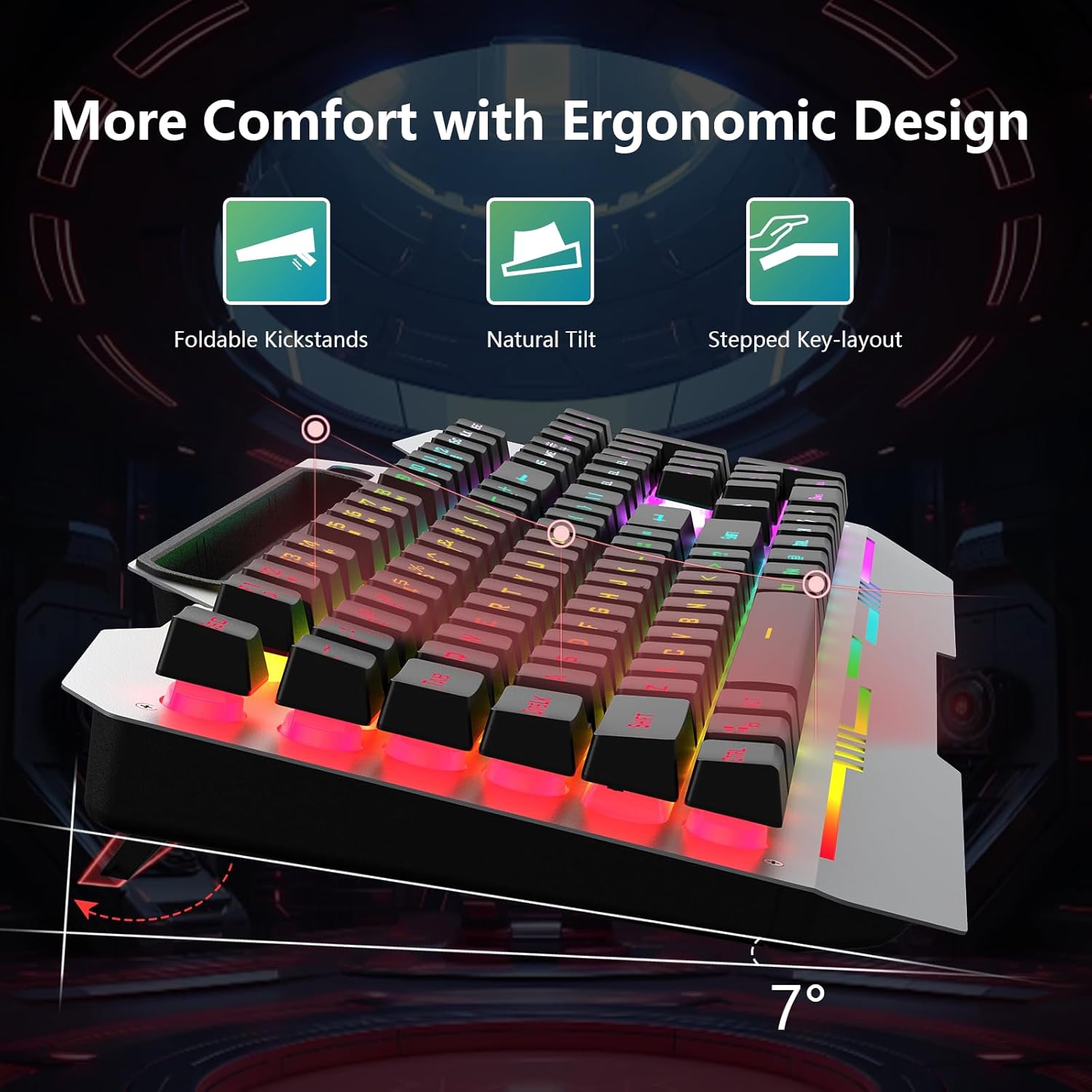 Netcodex.ph: Aula Wired Gaming Keyboard and Mouse Combo - Metal Panel ...