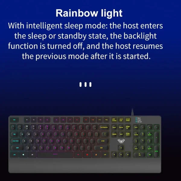 Netcodex.ph: Aula T201 Wired Gaming Keyboard and Mouse Combo Rainbow ...