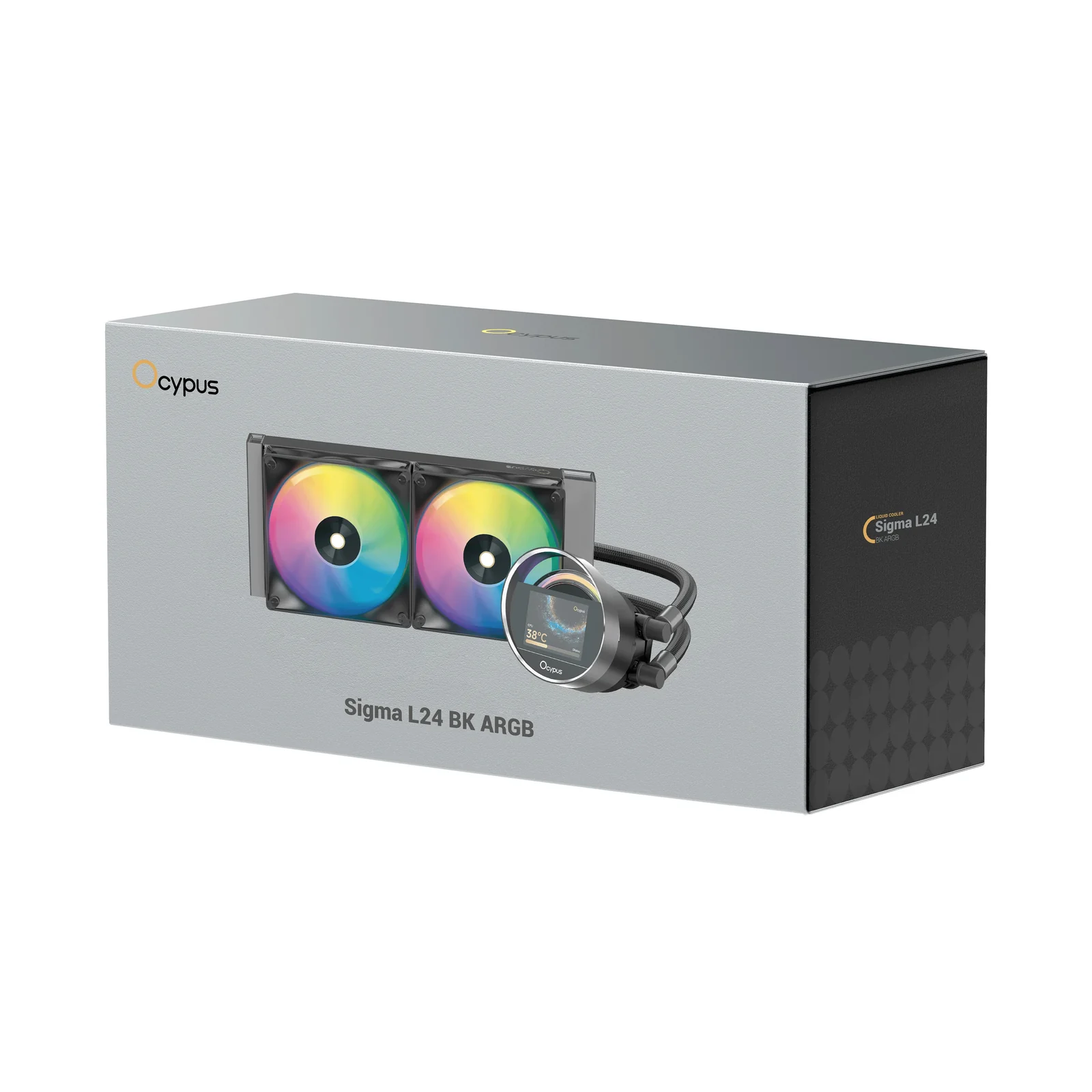 Netcodex.ph: OCYPUS SIGMA L24 BK ARGB 240mm Liquid Cooler 2.4 inch IPS ...